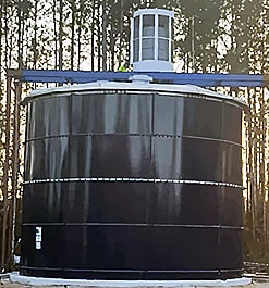 Elevated Mounted Decarbonators or Degasifiers